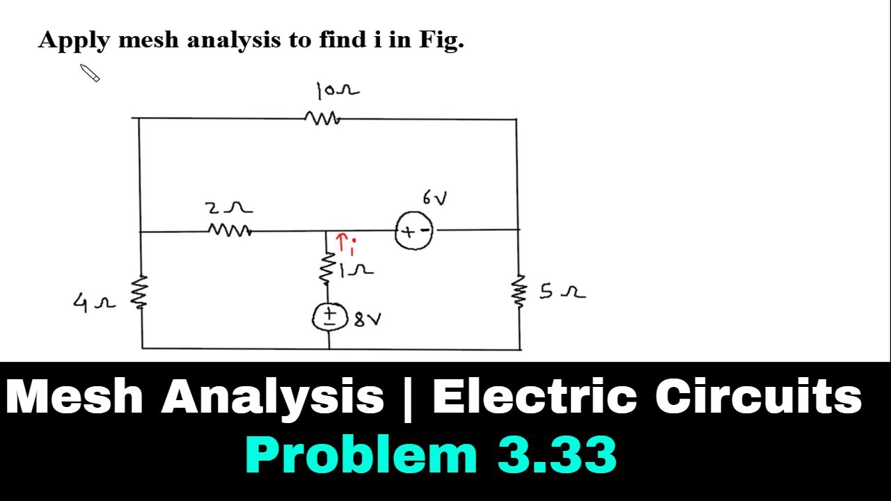 Mesh Analysis | Electric Circuits | Problem 3.33 | Electrical ...