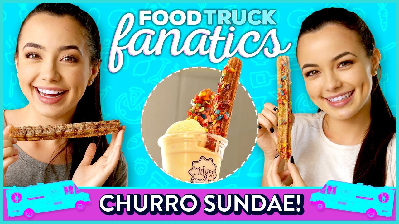 CHURRO ICE CREAM SUNDAE CHALLENGE?! | Food Truck Fanatics w/ Merrell ...