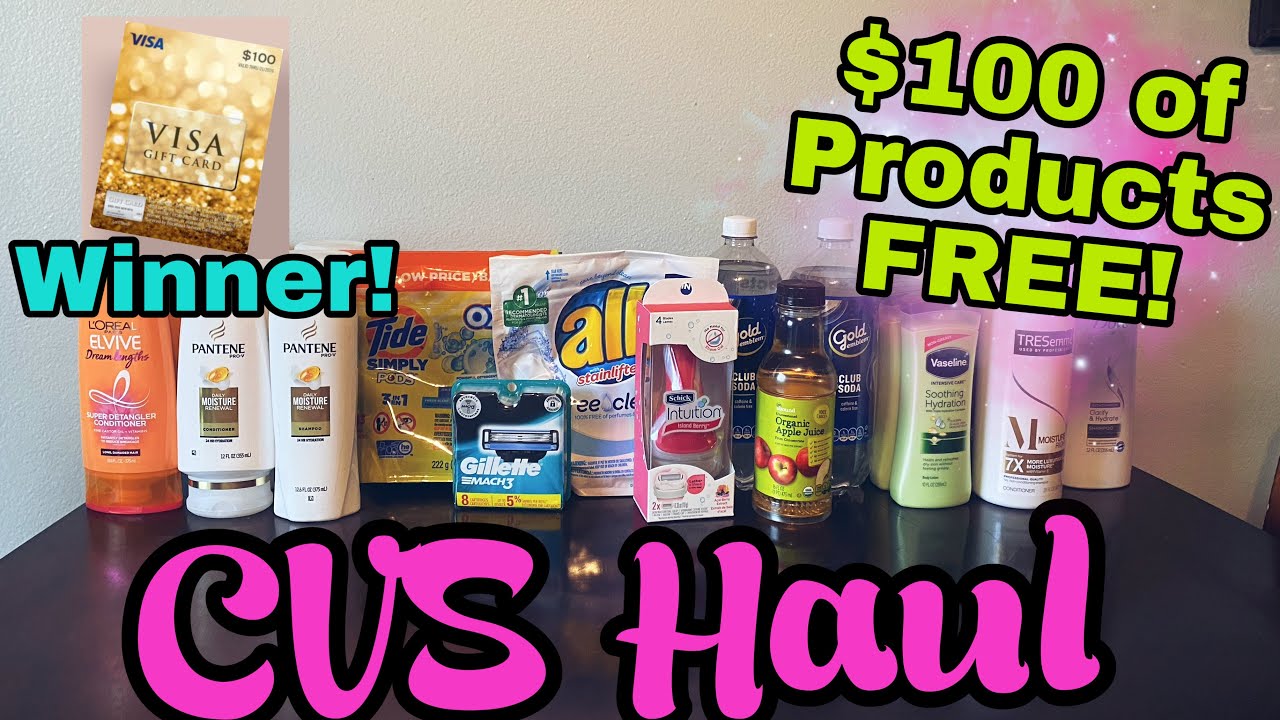 CVS Haul $100 of Products FREE! I $100 Giftcard Winner! I 1/3-9/2021 ...