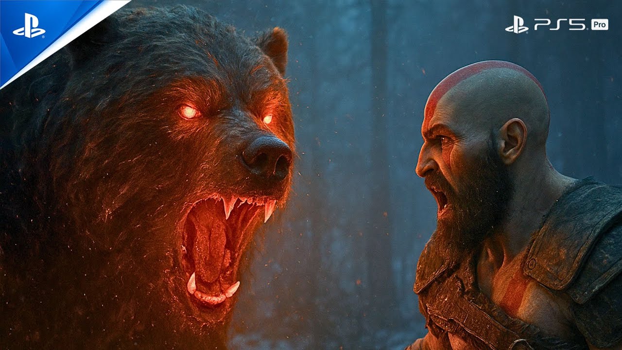 Atreus Turns Into a Wild Bear & Attacks Kratos | God of War Ragnarök ...