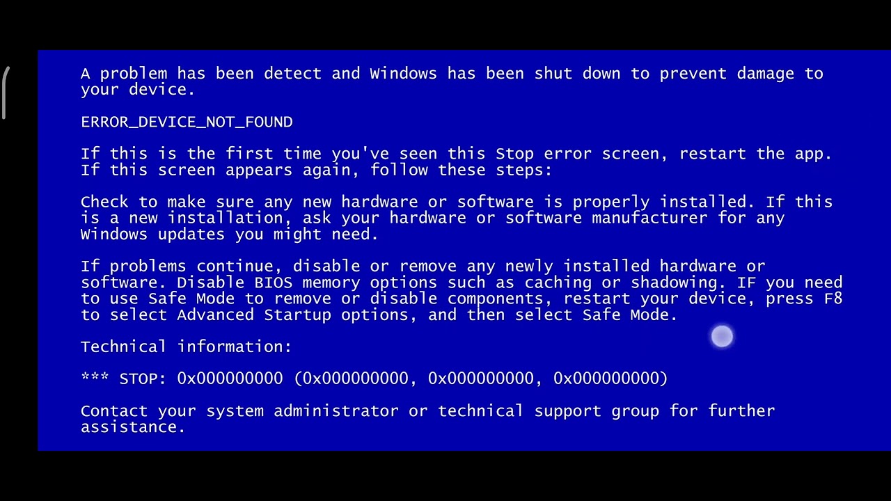 blue screen - YouTube