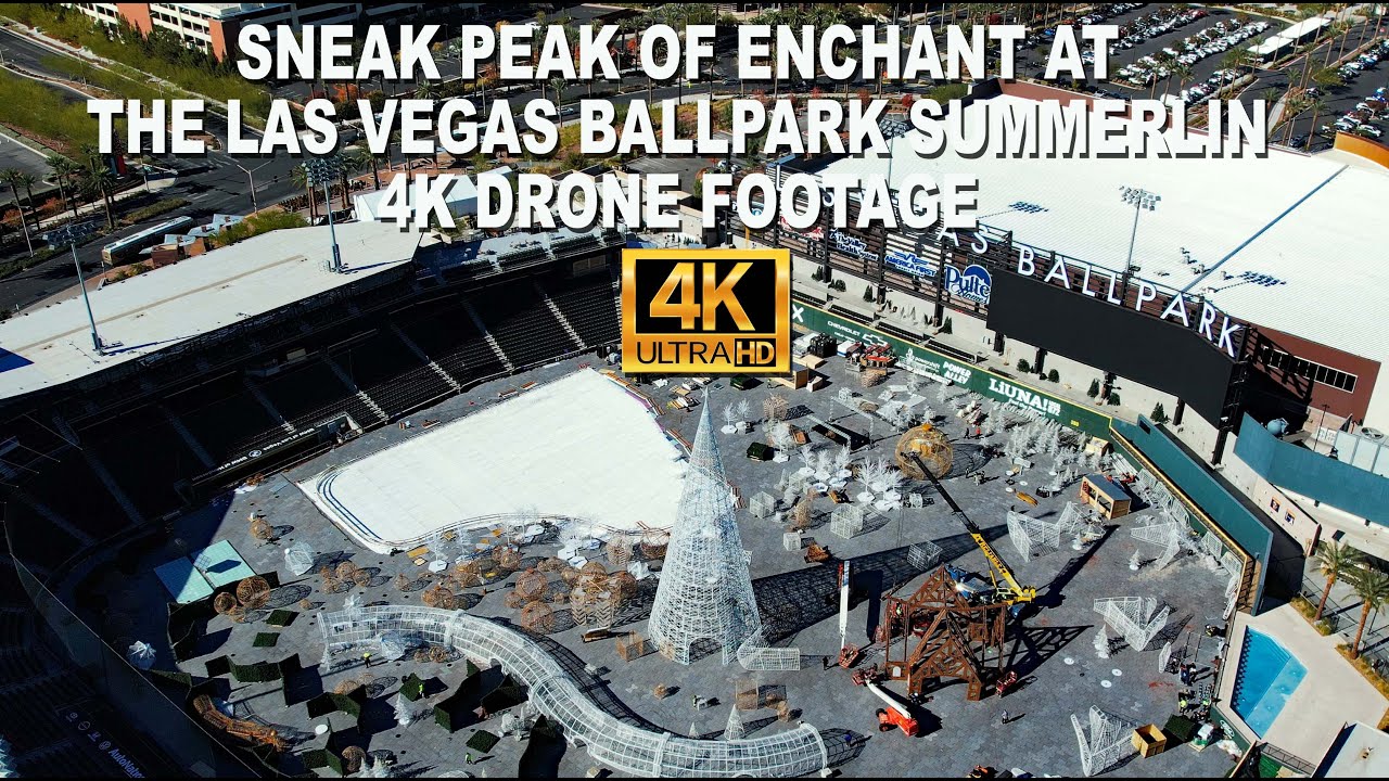 Sneak Peak Of Enchant At The Las Vegas Ballpark 4K Drone Footage - YouTube