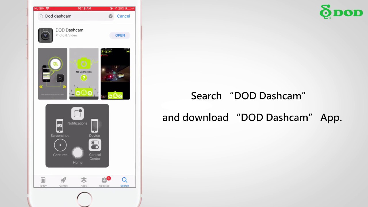 DOD CLASS - “DOD Cam” App Installation/Connection Guide - YouTube
