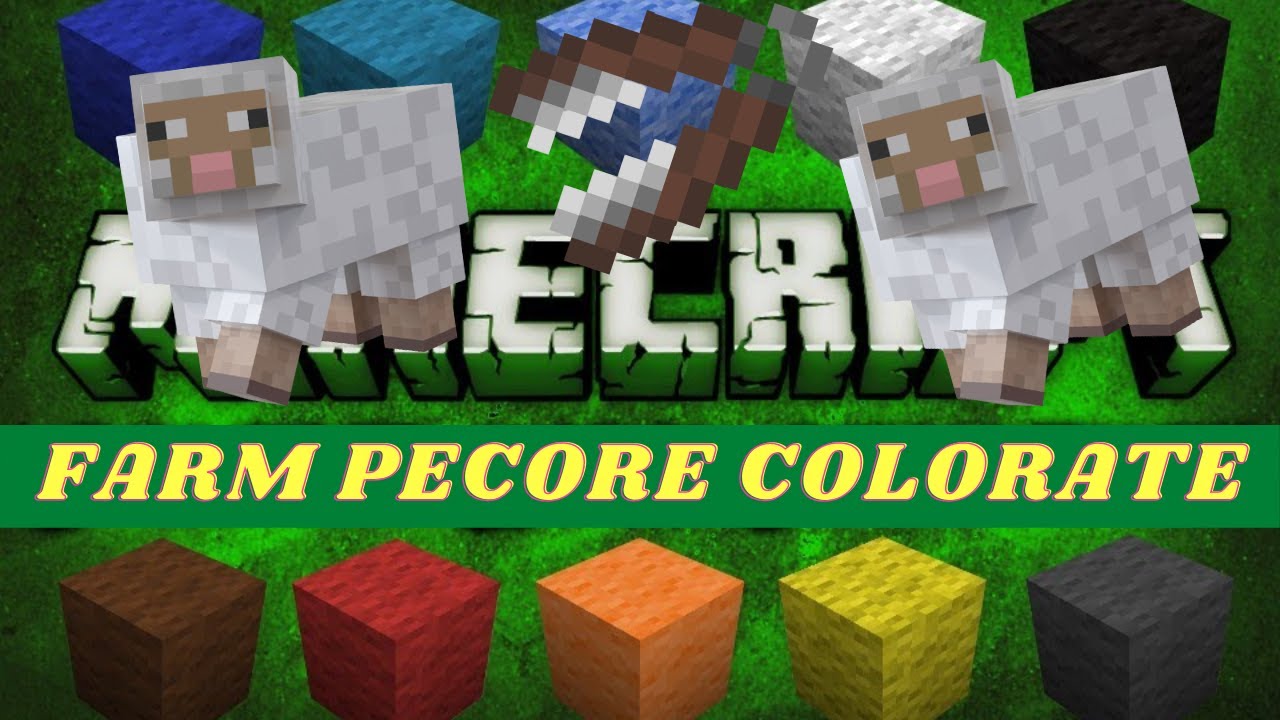 FARM DI PECORE COLORATE - MINECRAFT VANILLA ITA - YouTube