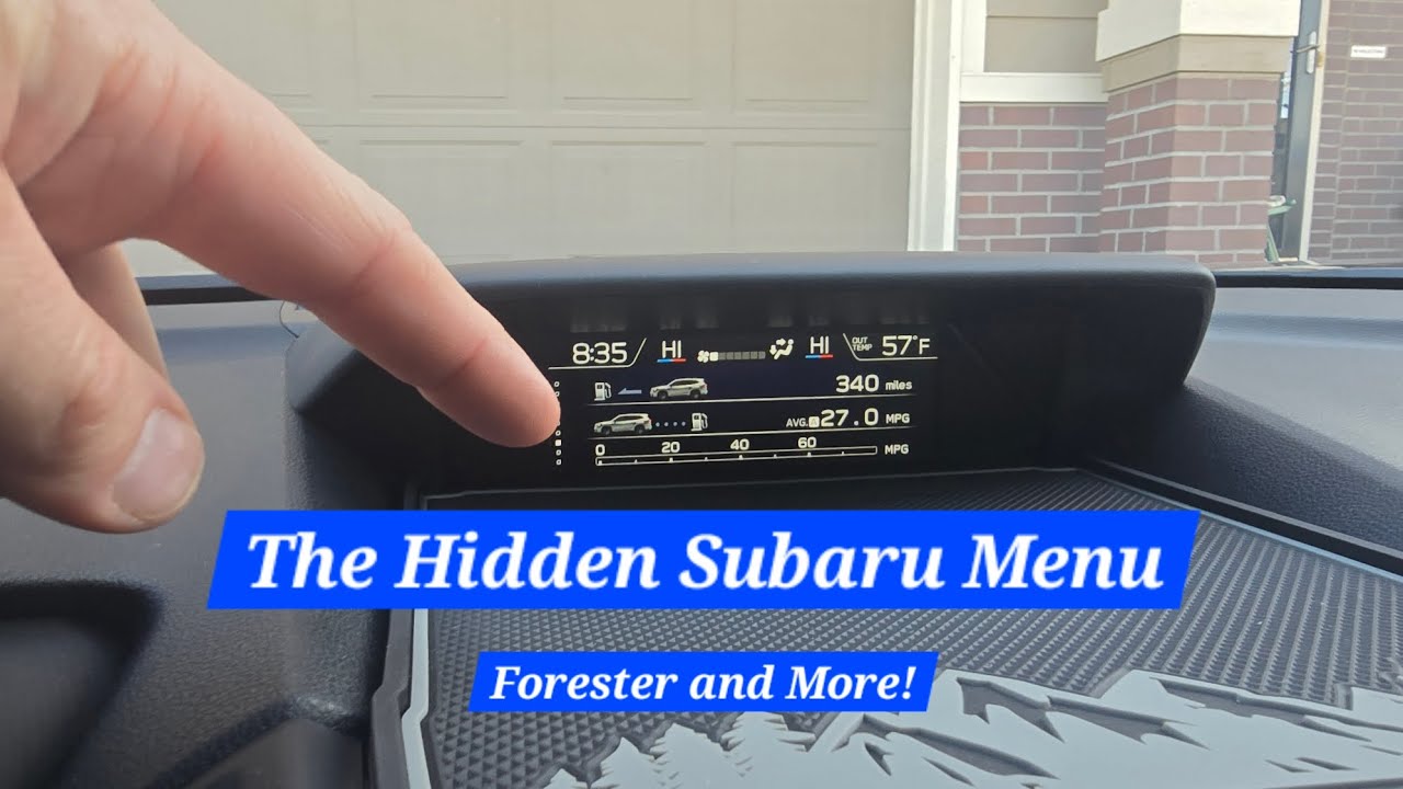 Subaru Hidden Menu? 2024 Subaru Forester and more! How to set up! - YouTube