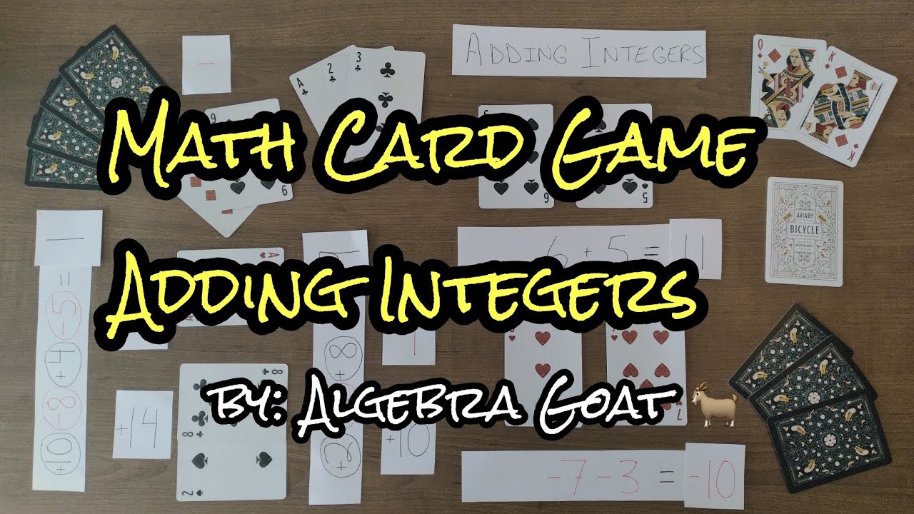 Math Card Game / Adding Integers - YouTube