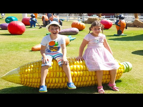 Ali Adriana and Mama Pretend Play Hide and Seek at Farm Sheep