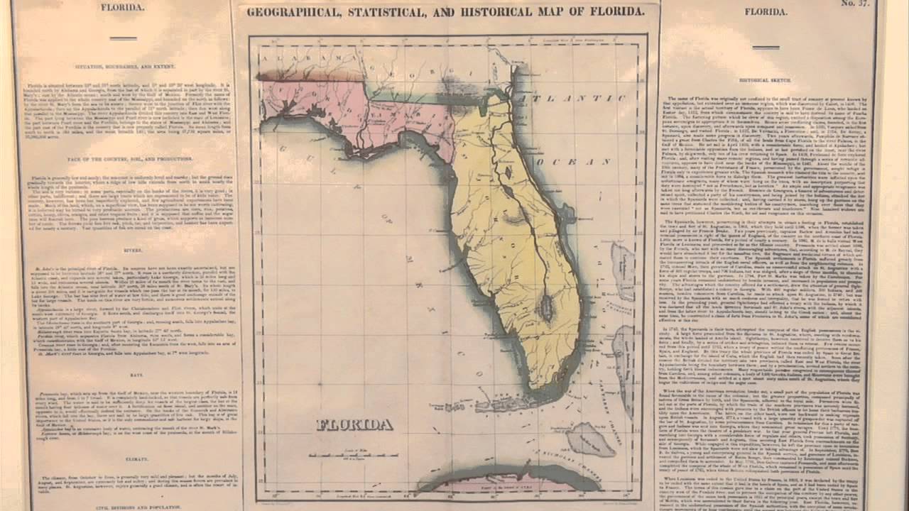 Geographical, Statistical, and Historical Map of Florida - YouTube