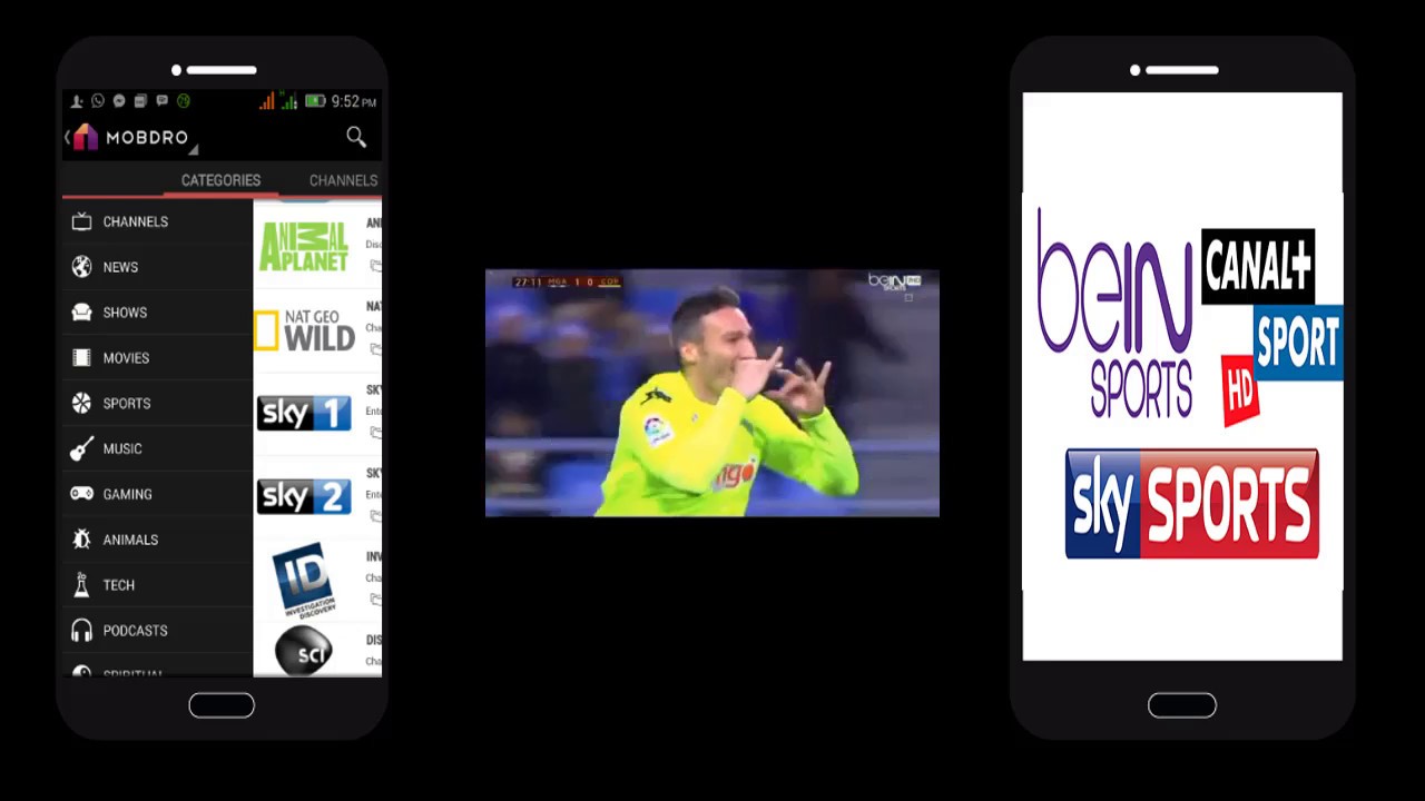 تطبيق mobdro لمشاهدة قنوات Bein Sports HD و sky sport وقنوات عالمية ...