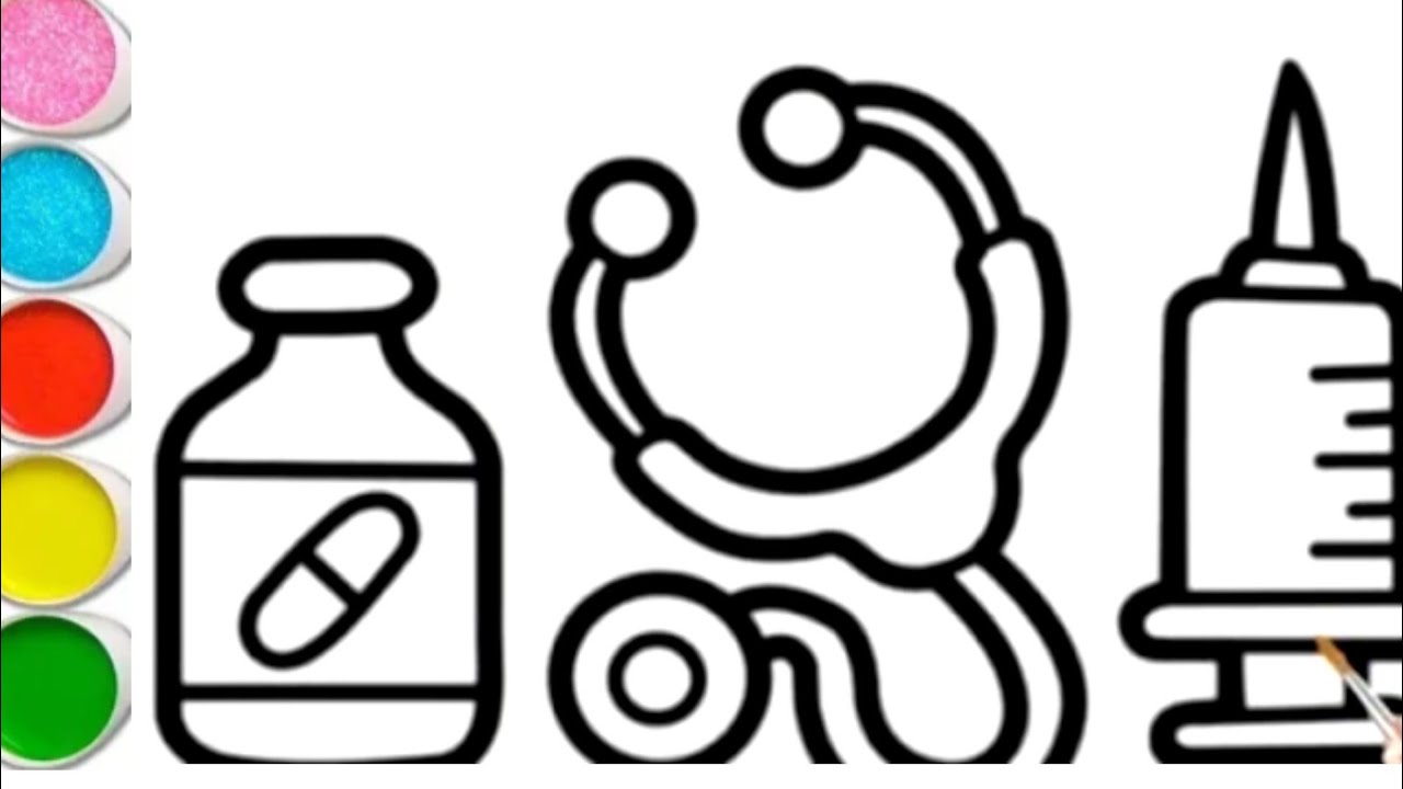doctor kit drawing and colouring for kids and toddlers step by step ...
