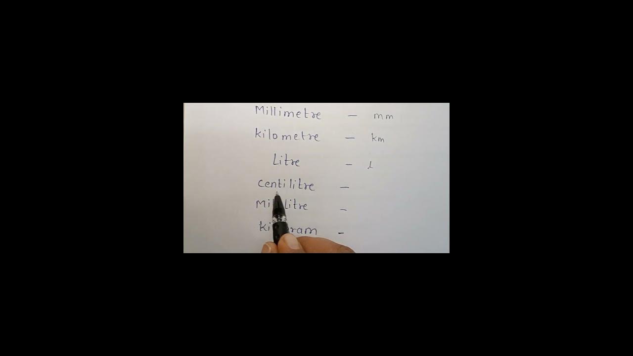 units of measurement - YouTube