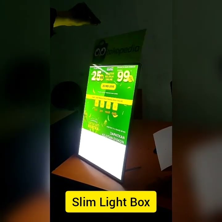 Slim Light Box Menu Poster Led Neon Box - YouTube