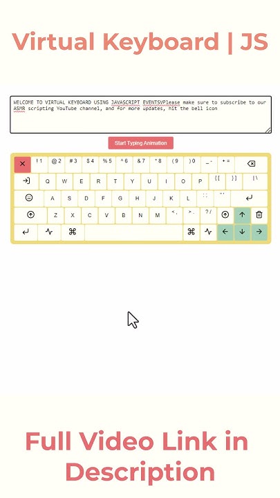 Virtual Keyboard JavaScript Events #HTML #CSS #JS #asmr #virtualkeyboard - YouTube