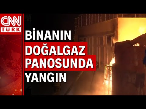Beykoz'da 3 katlı binanın doğalgaz panosunda yangın