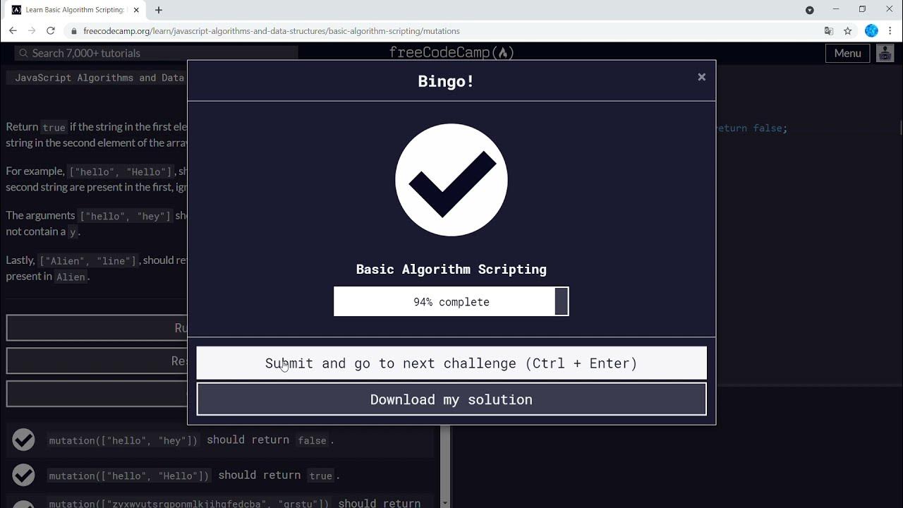 Basic Algorithm Scripting (15/16) | Mutations | freeCodeCamp - YouTube