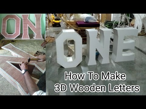 How to make 3D Wooden Letters | Syed Saleem (Banu Arts) - YouTube