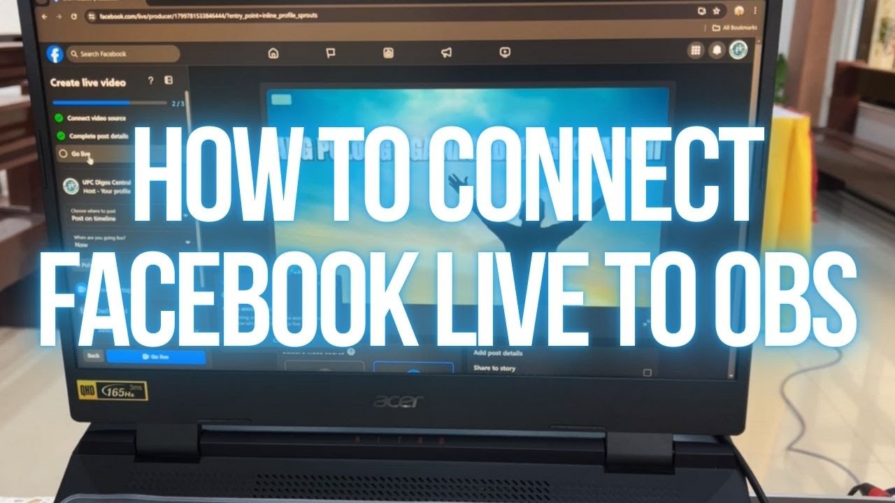 HOW TO CONNECT OBS TO FACEBOOK LIVE - YouTube