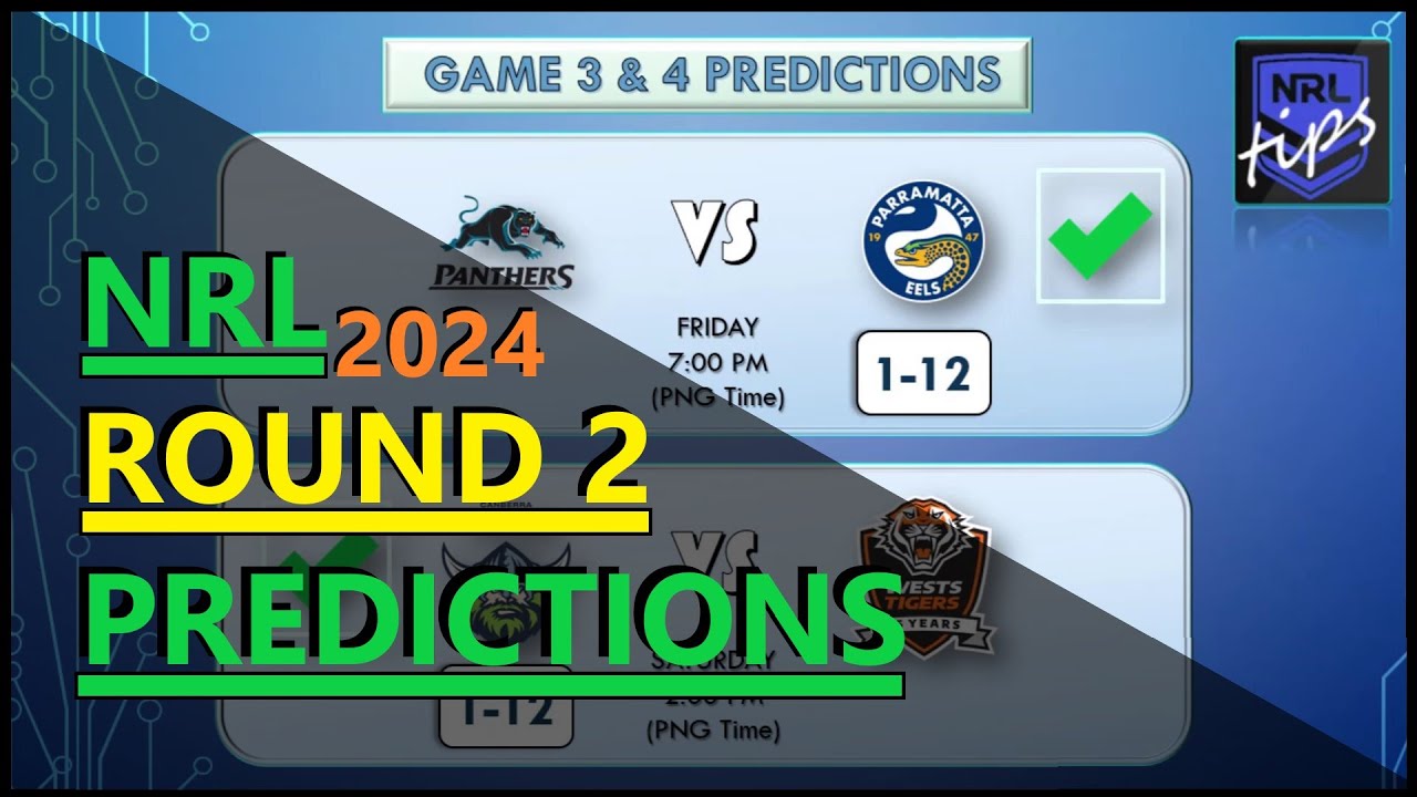 NRL 2024 Round 2 - Tips and Predictions - YouTube