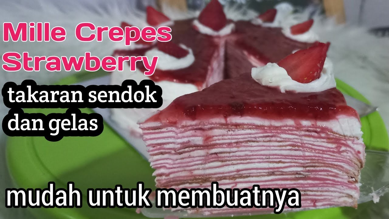 MILLE CREPES STRAWBERRY #millecrepes #strawberry_cake # ...