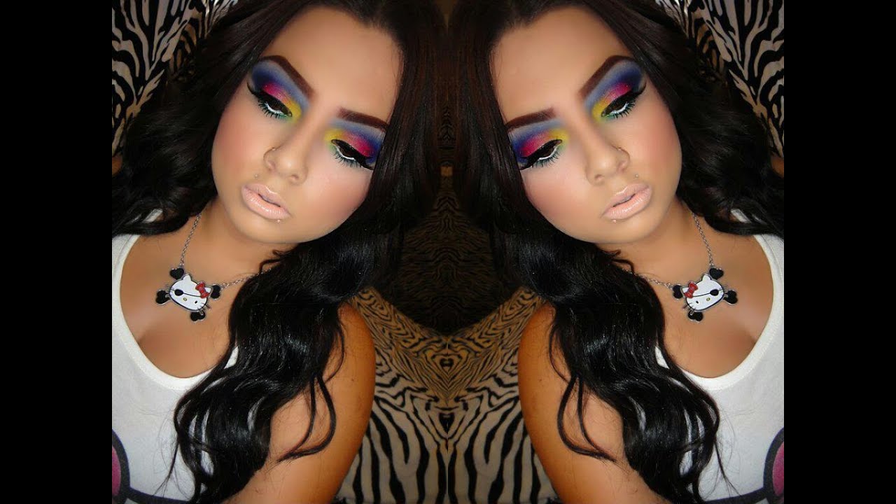 colorful. make up look - YouTube