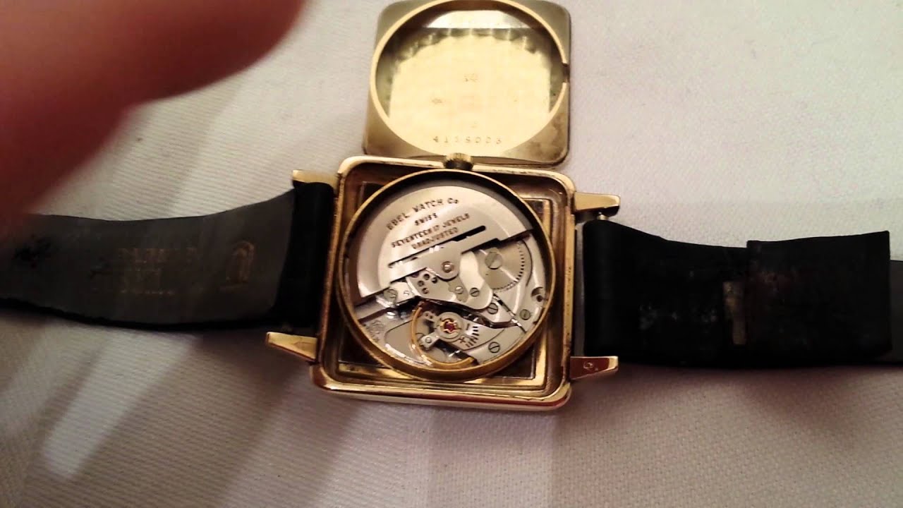 14ct gold Ebel watch movement. - YouTube