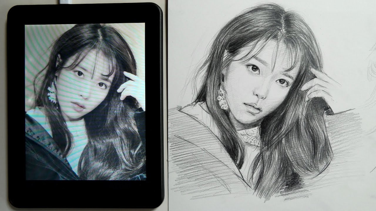 Drawing sketch (IU) 아이유 스케치 그리기 | Drawing Is - YouTube