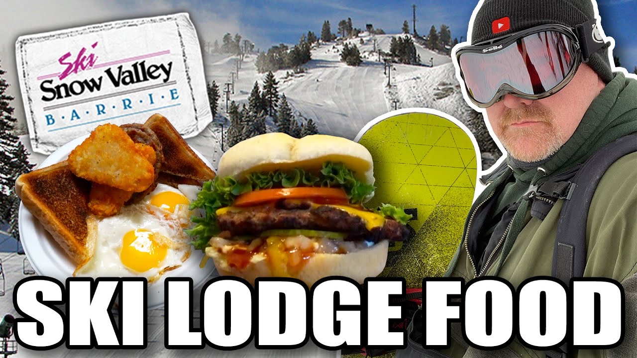 Ski Lodge Food and Snowboarding 🍔🏂 🍽️ at Snow Valley Ski Resort - YouTube