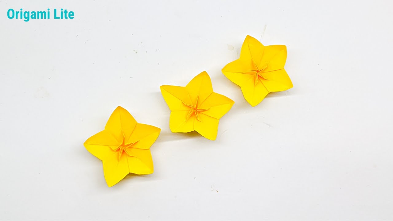 Super Easy Origami Flower For Beginners - YouTube
