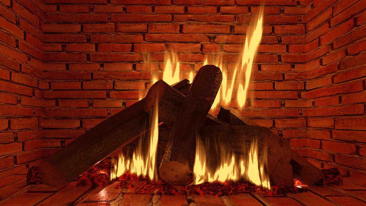 3 hours Relaxing Fireplace 🔥 🔥 🔥 Calm Fireplace sounds burning logs ...