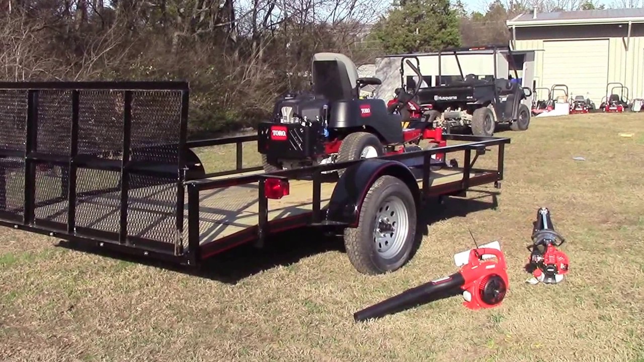 Toro 74760 TimeCutter MX4250 Trailer Echo Package Deal Review - YouTube