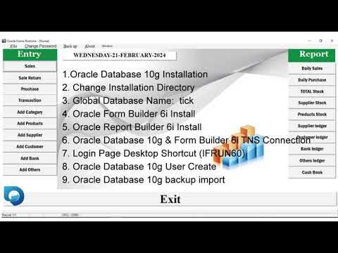 Dapplesoft VSMS Installation With Full Installation Oracle 10g And Form ...