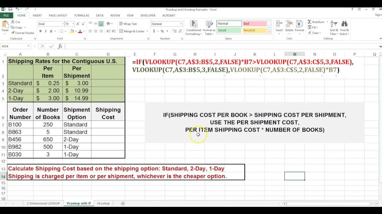CSE Lecture VLookup and HLookup Examples - YouTube