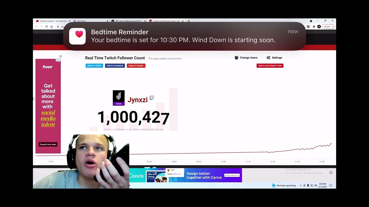 Jynxi hits 1 mill on twitch - YouTube