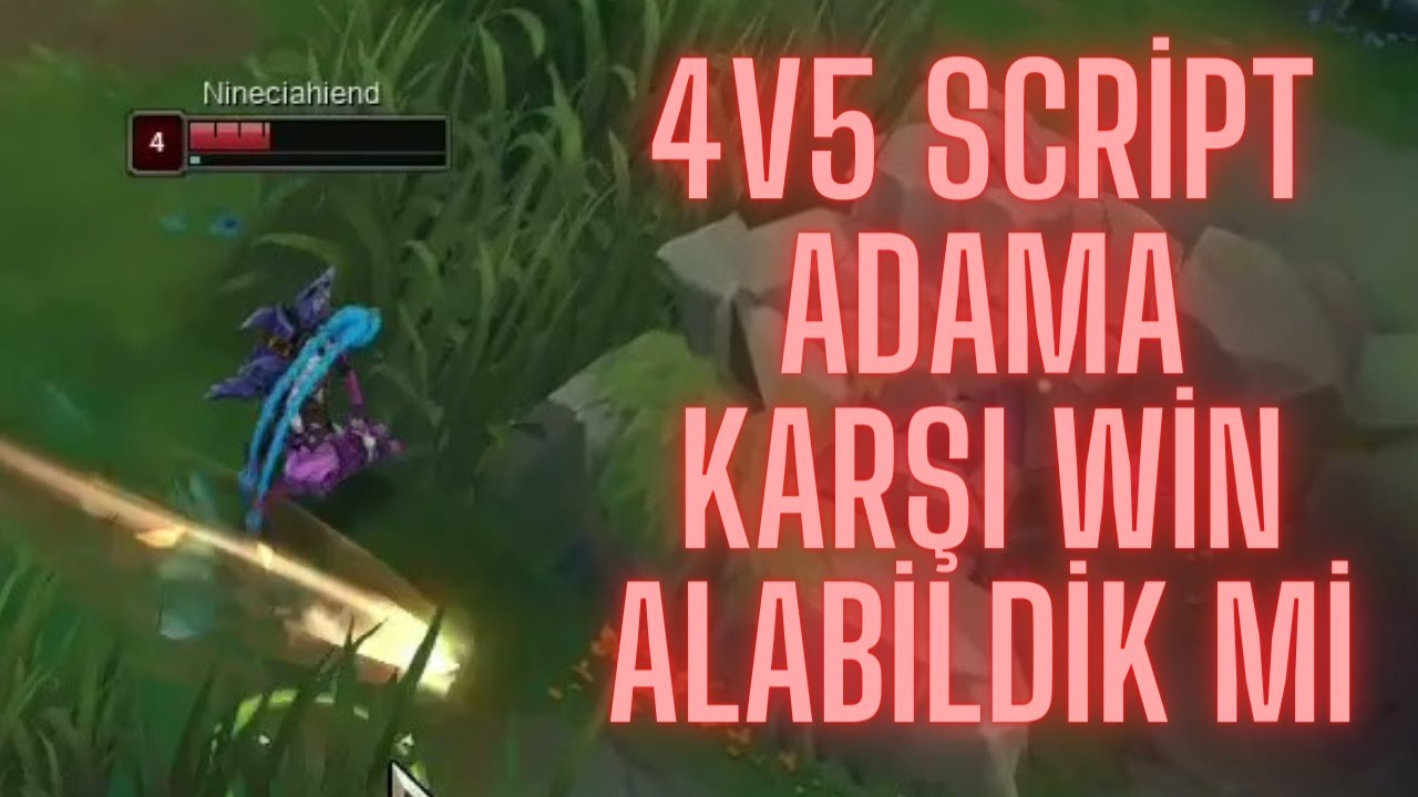 JİNXİN MOVE LARA DİKKAT EDİN SADECE!!! 4V5 SCRİPT ADAMA KARSI WİN ALINABİLİR Mİ? # ...