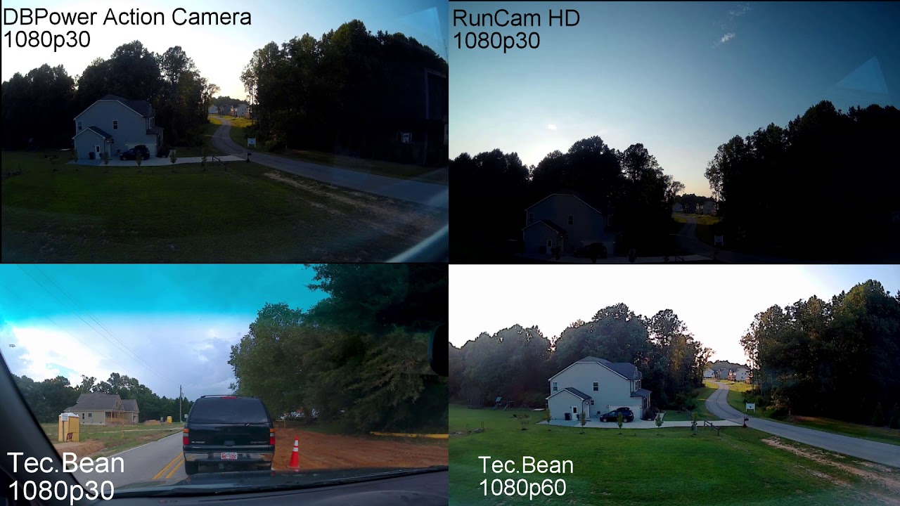 Tec.Bean 4k 16M Wifi Action Camera - 1080p Comparison - YouTube