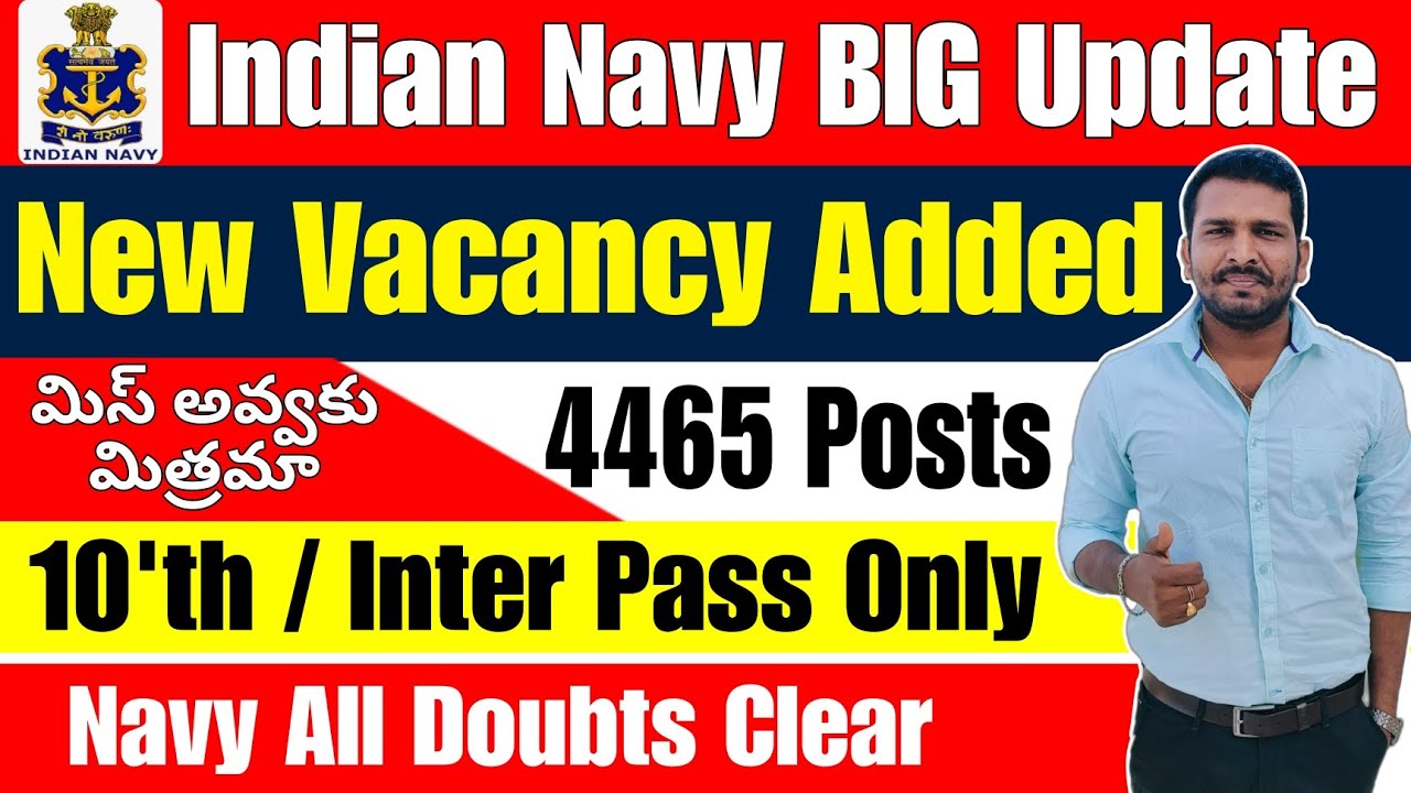 Indian Navy SSR and MR New Vacancy In Telugu || Navy Training ...
