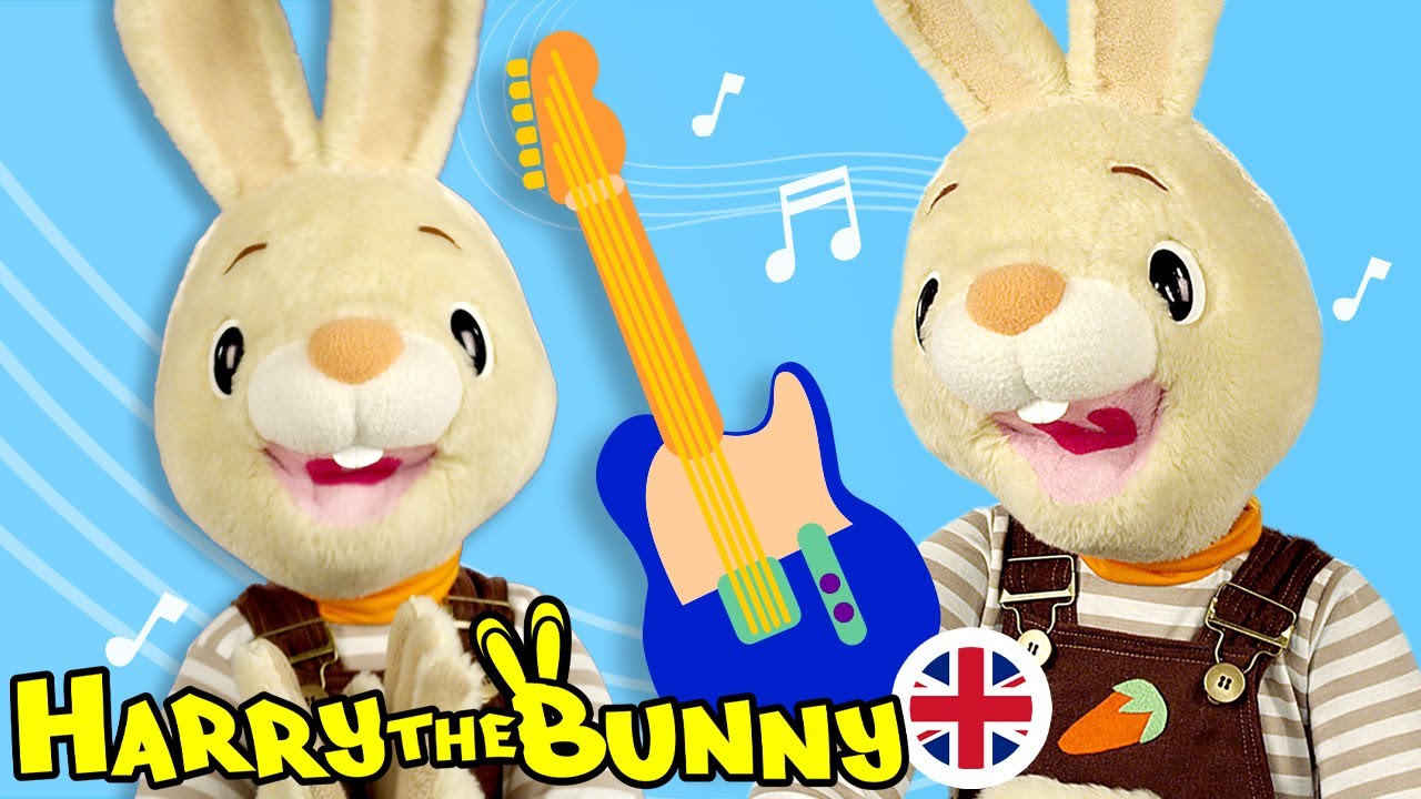 Baby Learning First Words w Harry the Bunny | Prepositions & Music ...