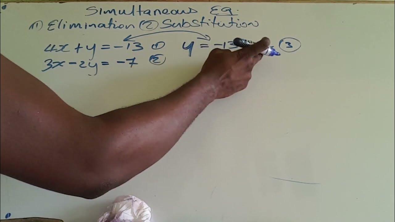 Solving Simultaneous Equations (Substitution Method)#csec #cxc #mathematics #maths - YouTube