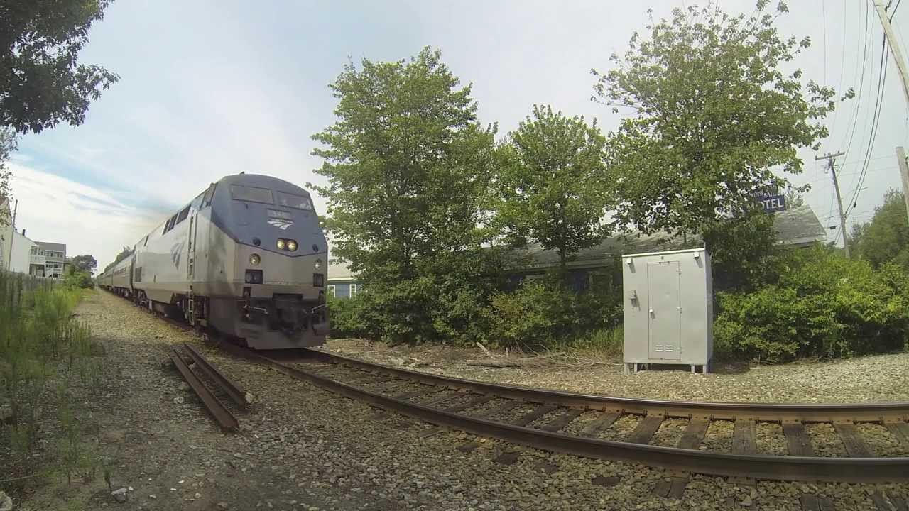 Amtrak 144 leads Downeaster - YouTube