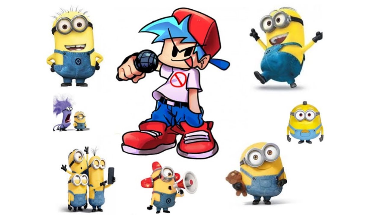 FNF FEAT MINIONS V S BOYFRIEND FULL HORROR MOD HARD - YouTube