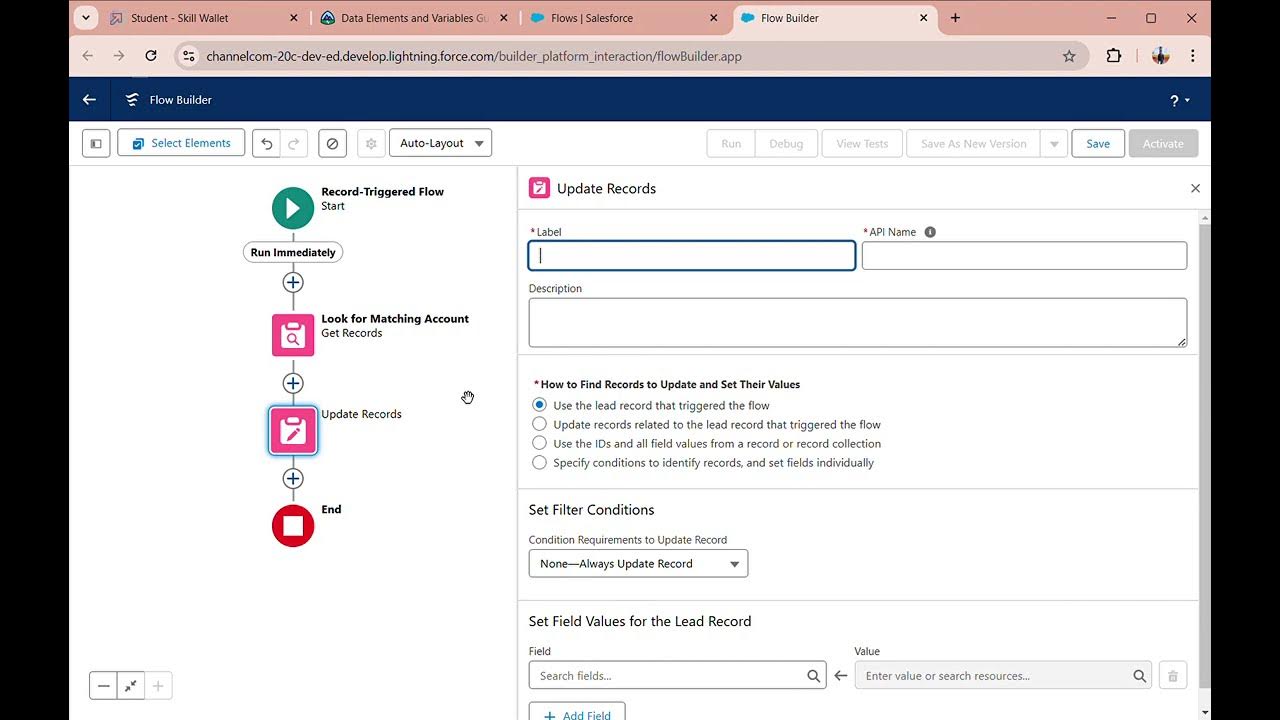 Combine Variables and Data Elements in Salesforce#skillwallet #salesforceflow #lead #superbadge ...