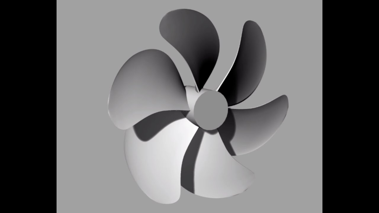 6 Blade Propeller Excel 3D Rhino - YouTube