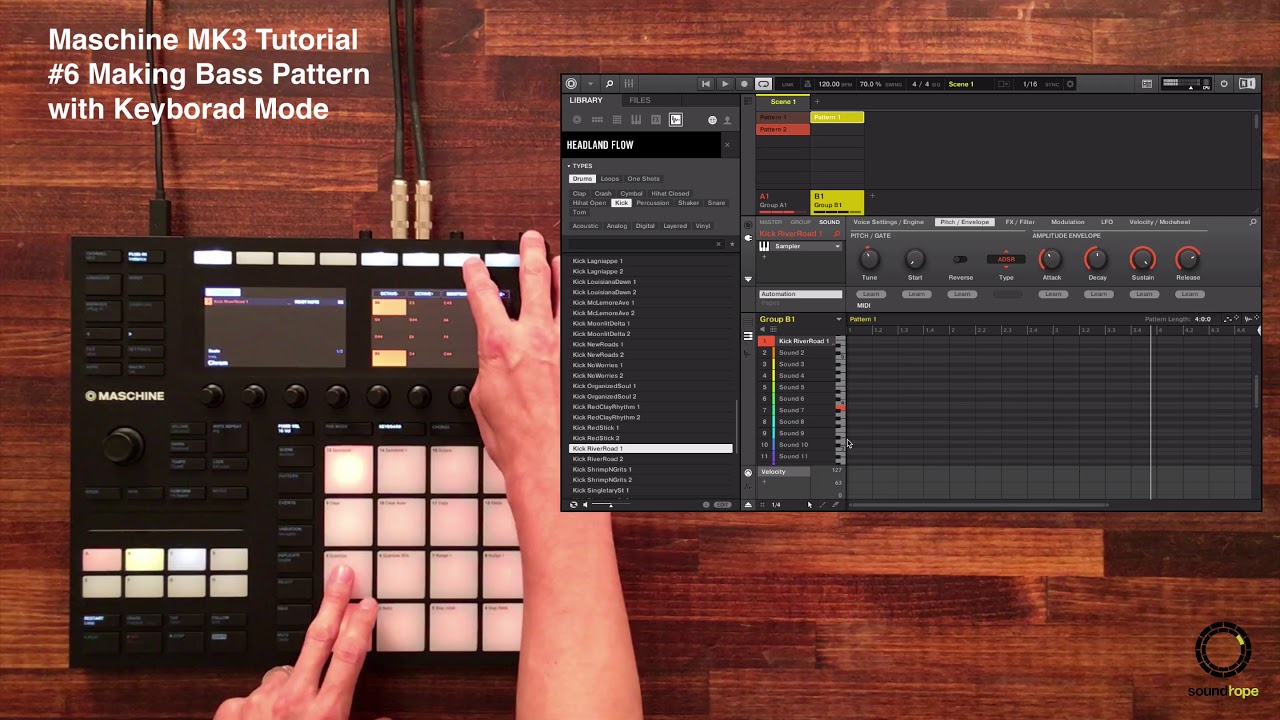 Native Instruments MASCHINE MK3 Tutorial #6 Edit Bass Pattern - YouTube