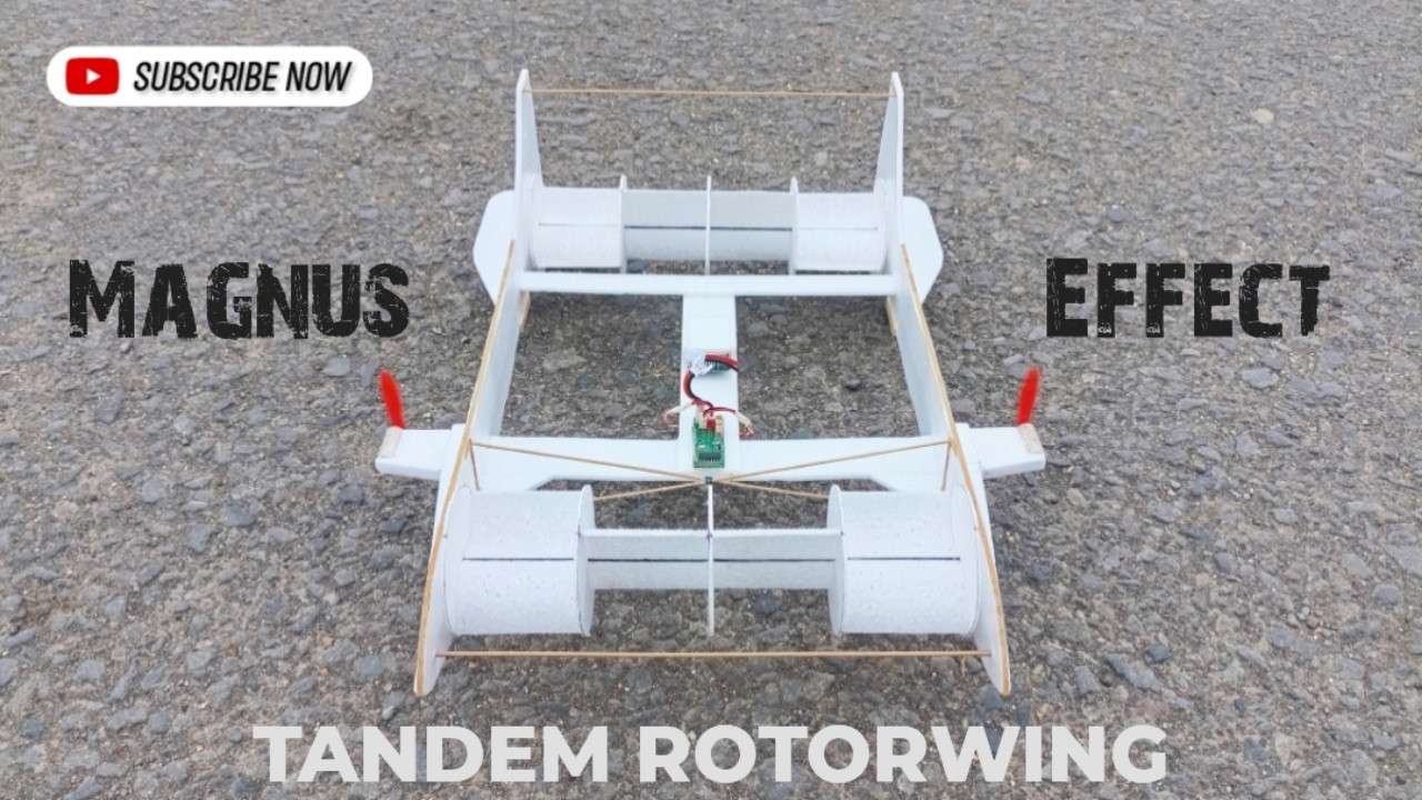 Tandem Rotorwing Magnus Effect Aeromodelling RC 2 CH - YouTube