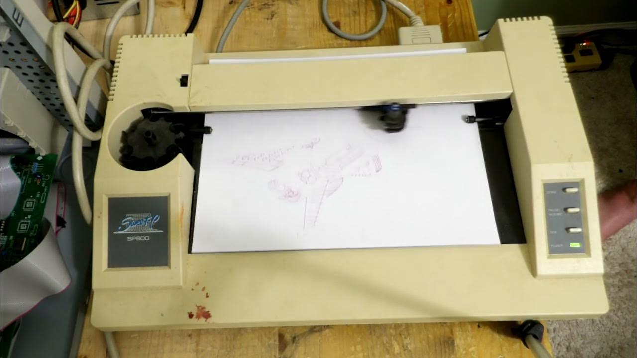 Enter Computer Sweet-P SP600 Personal Pen Plotter rendering the AutoCAD space shuttle Columbia ...