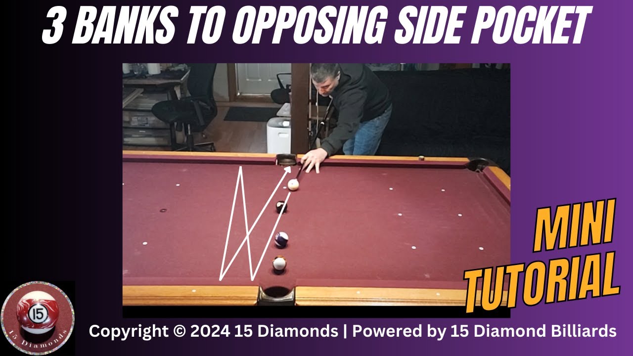 3 Banks To Opposing Side Pocket - Specialty Shot! #trickshot #bankshot ...
