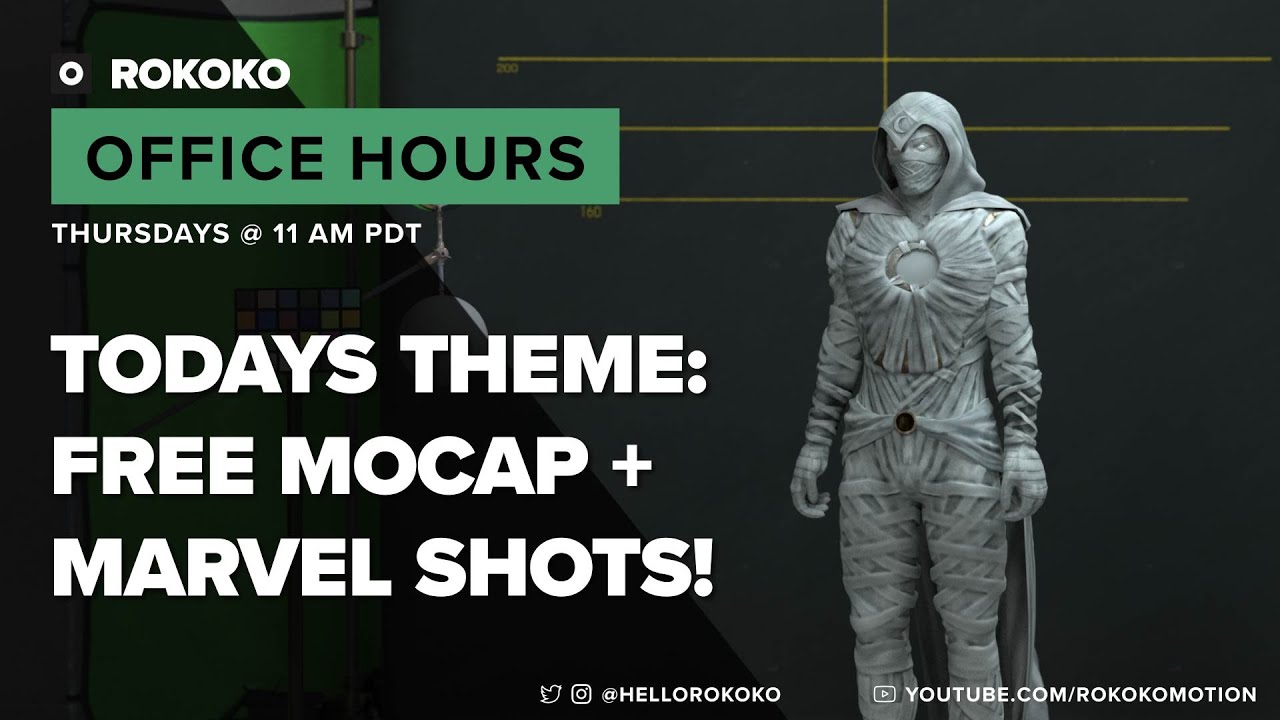 Recording Free Mocap and Marvel Shots I Rokoko Office Hours - YouTube
