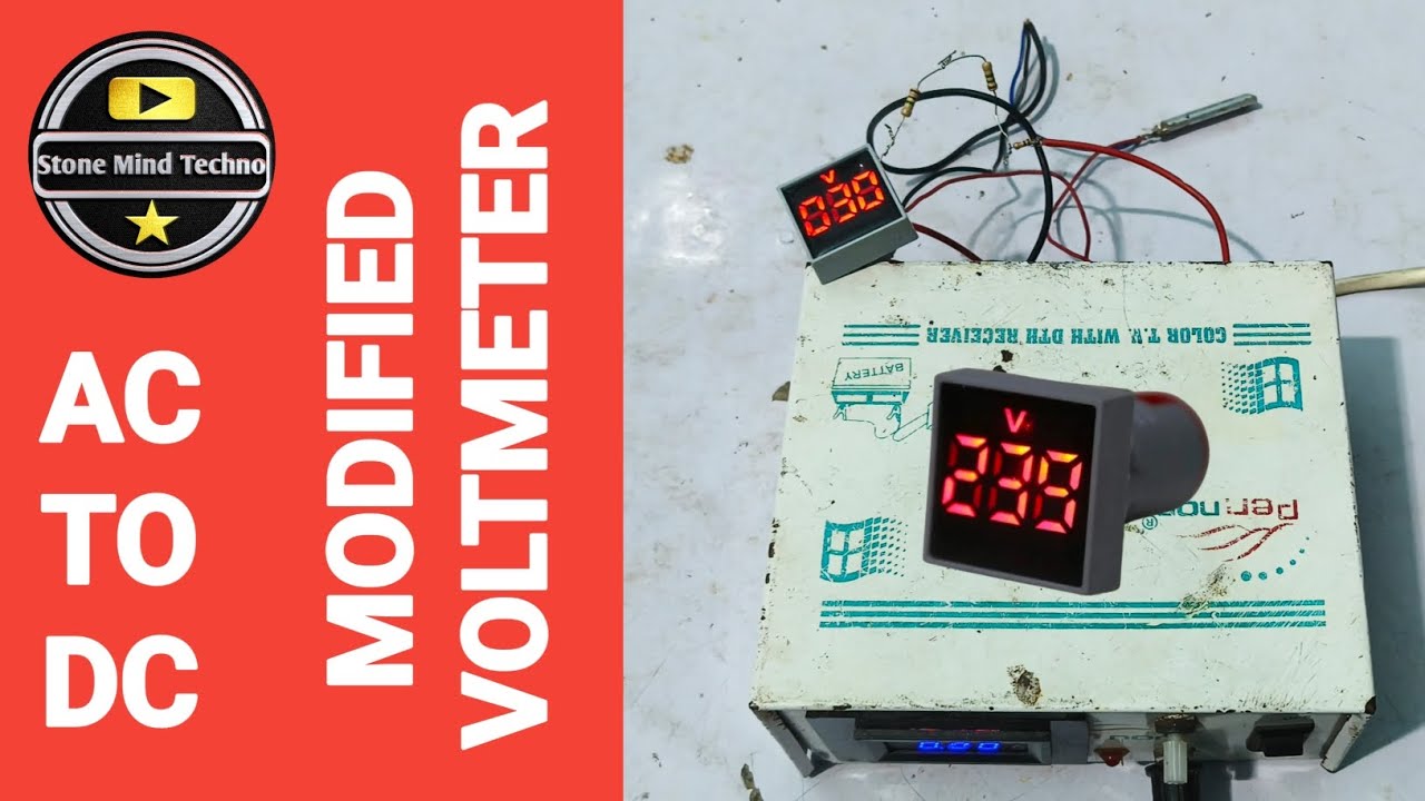 How to modify ac digital voltmeter||ac voltmeter to dc voltmeter - YouTube