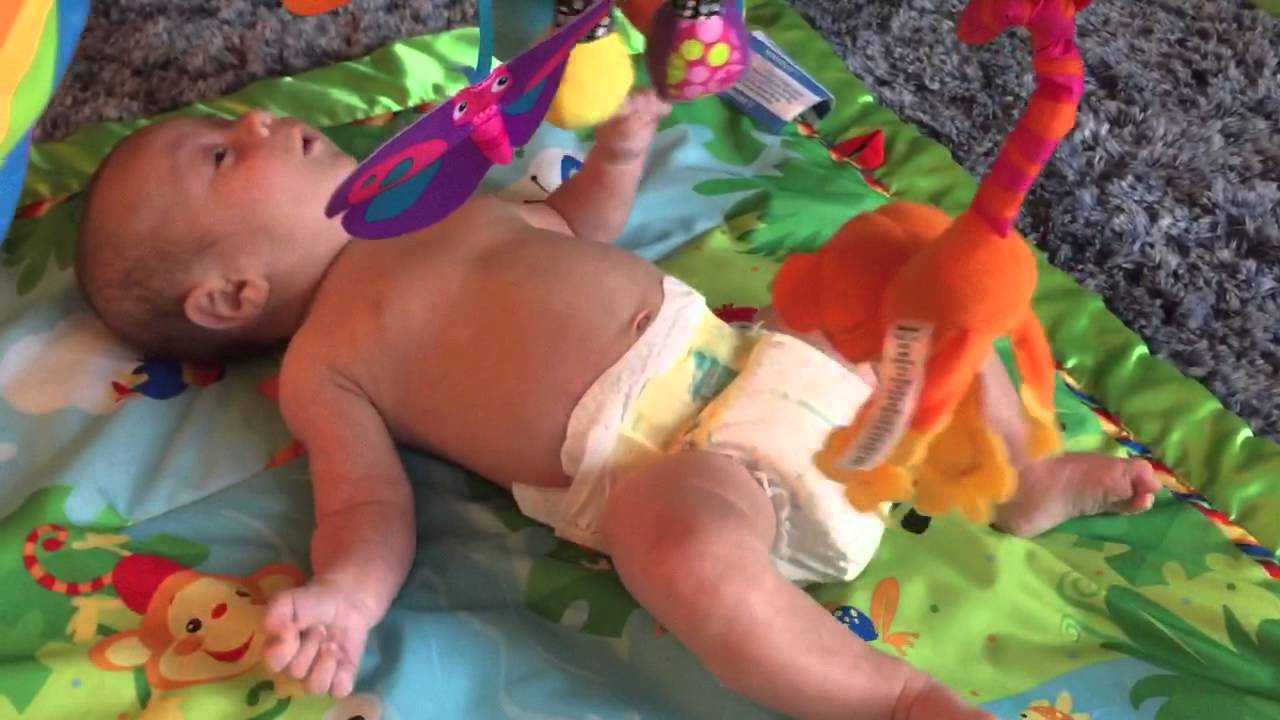 Baby gym... 2 Months Old - YouTube