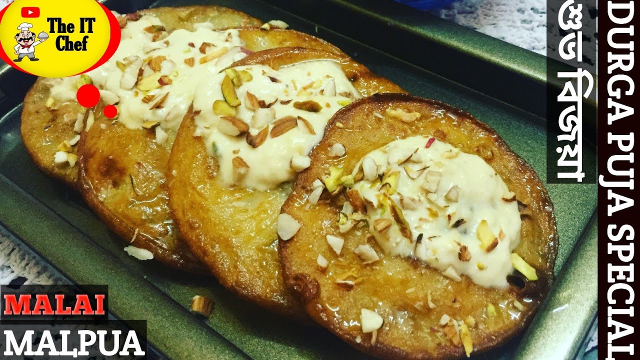 Malai Malpua | Malai Puri - Indian Sweet Dish Recipe | Pujo Special ...